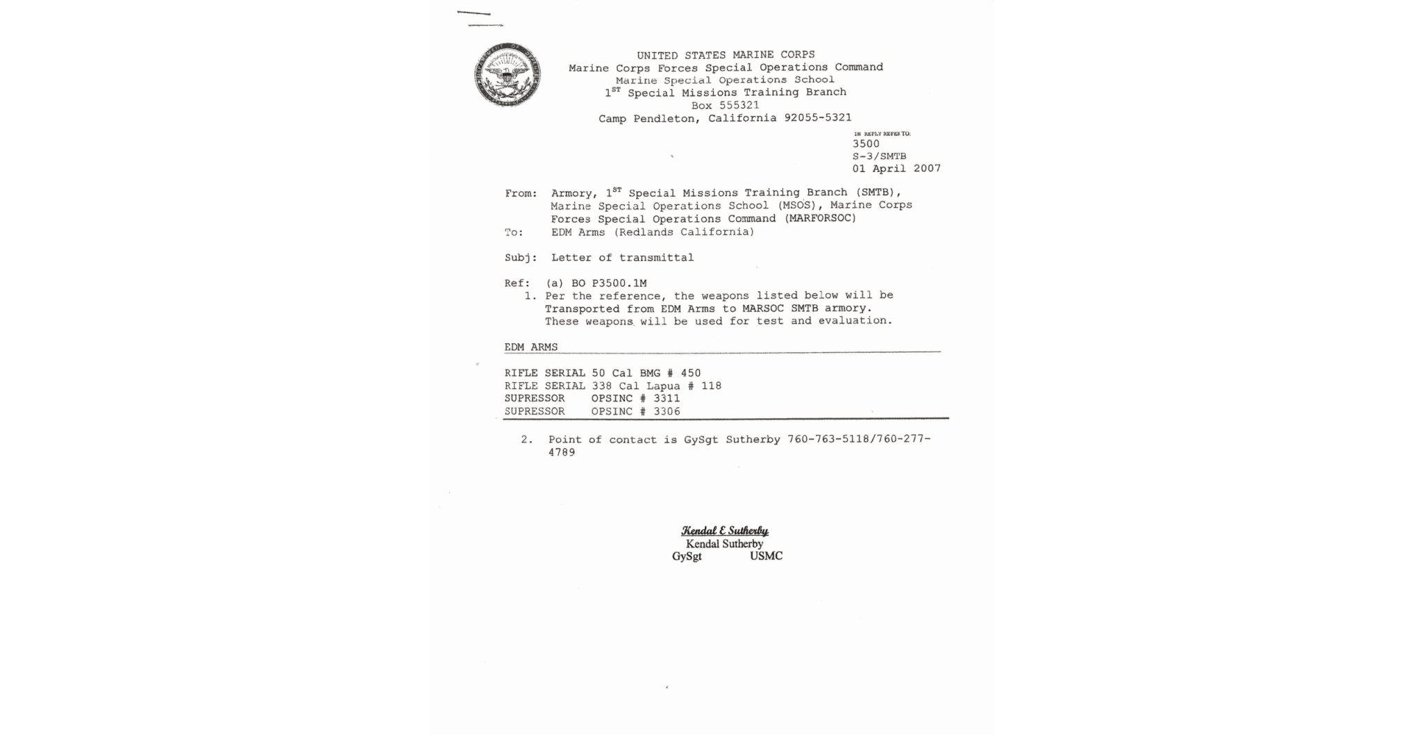E.D.M. Arms Model 96 Windrunner - Allen Engineering